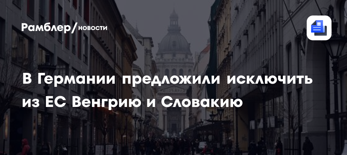В Германии предложили исключить Венгрию и Словакию из Евросоюза из за