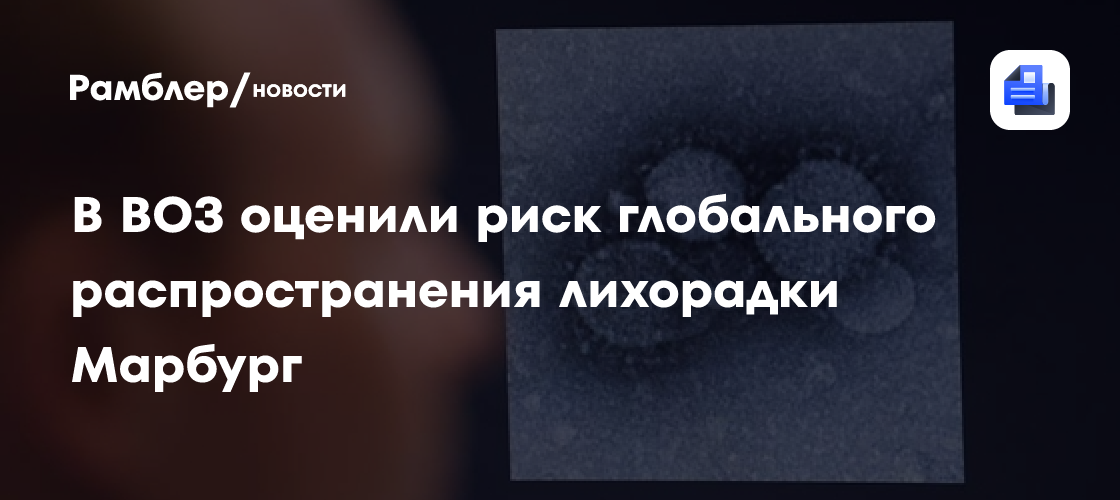 В ВОЗ оценили риск глобального распространения лихорадки Марбург
