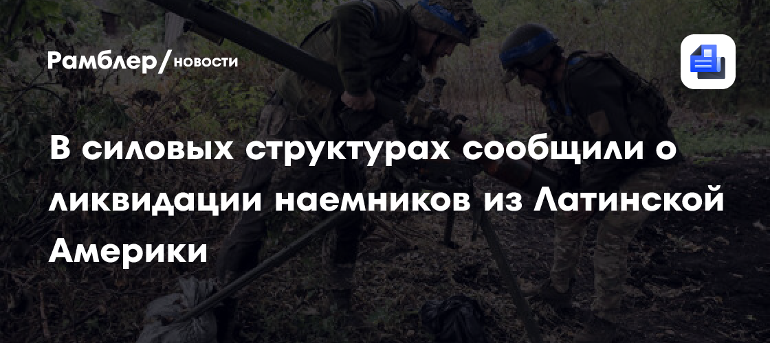 ТАСС за две недели в ДНР уничтожены десятки наемников ВСУ из Латинской