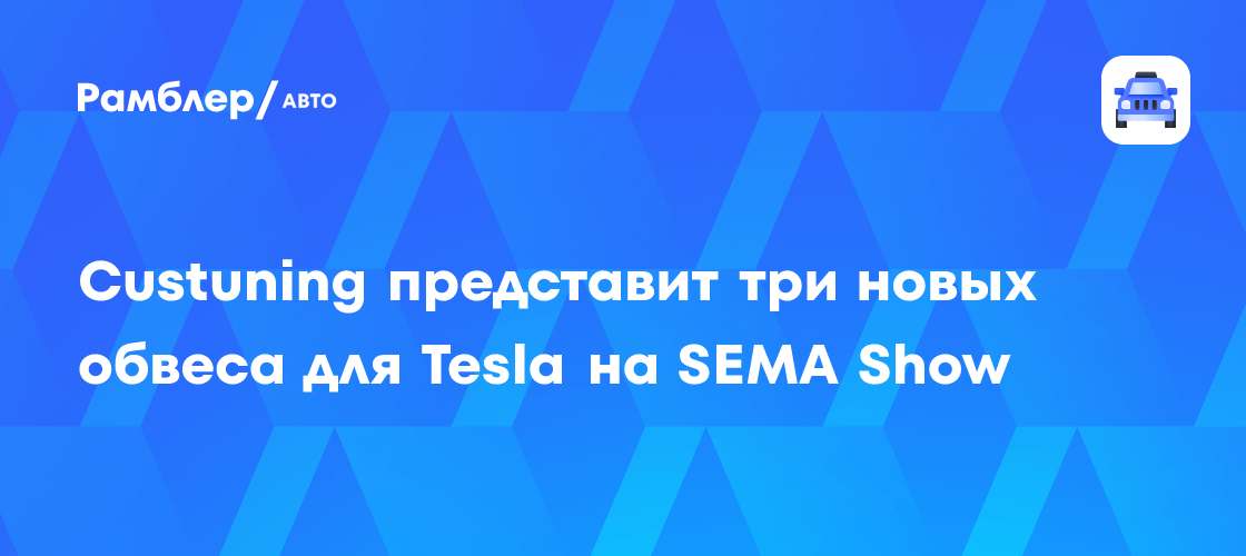 Custuning представит три новых обвеса для Tesla на SEMA Show - Рамблер/авто