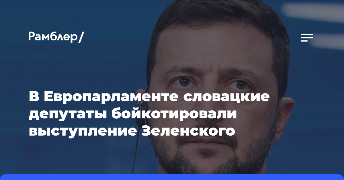 В Европарламенте словацкие депутаты бойкотировали выступление