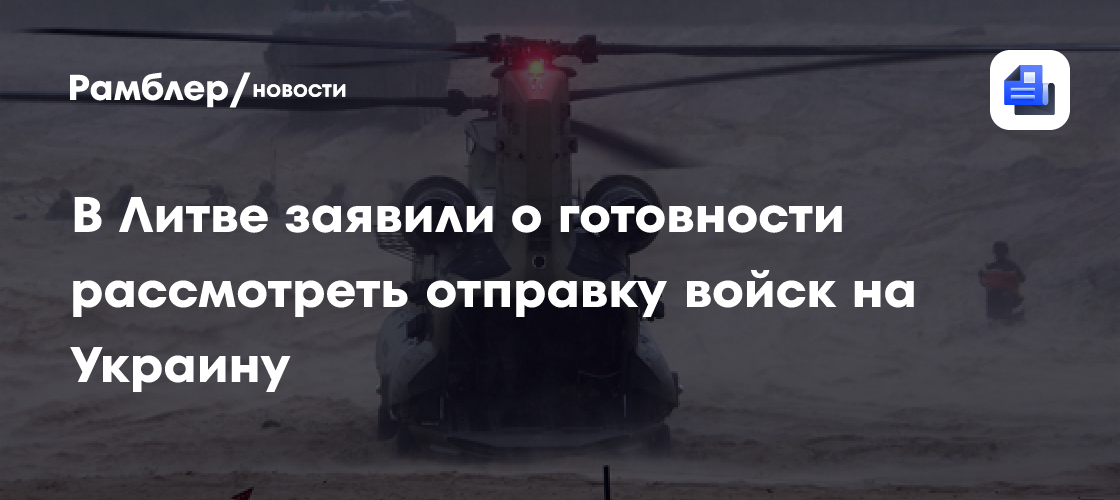 В Литве готовы рассматривать возможность отправки европейских войск на
