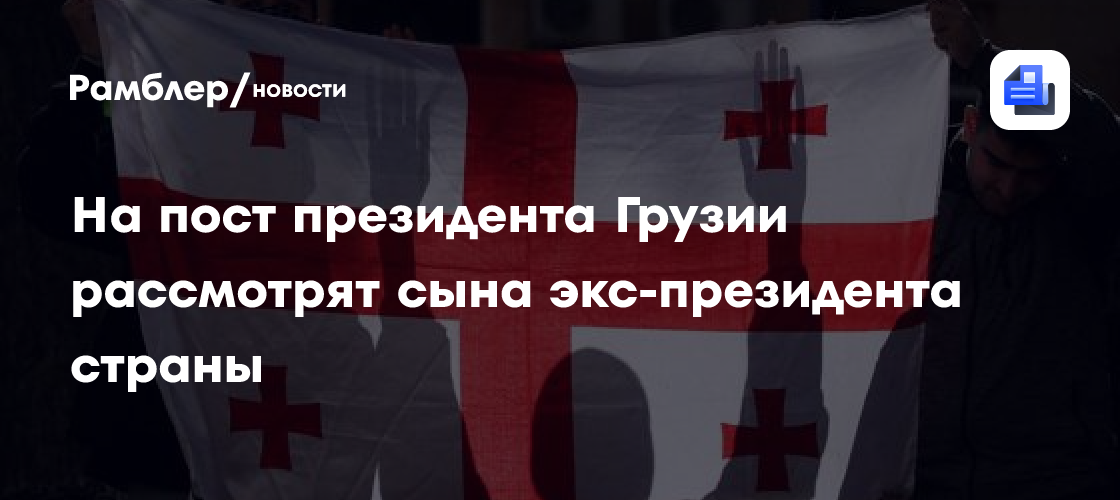 На пост президента Грузии рассмотрят сына экс президента страны