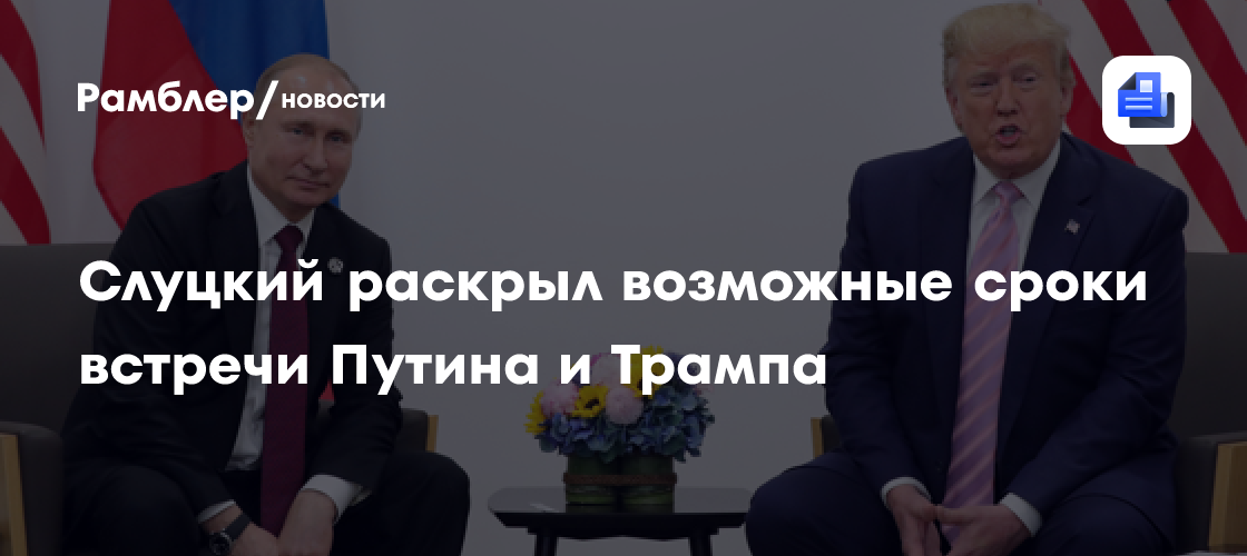 Слуцкий раскрыл возможные сроки встречи Путина и Трампа Рамблерновости