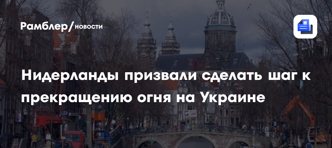 Нидерланды призвали сделать шаг к прекращению огня на Украине Рамблер