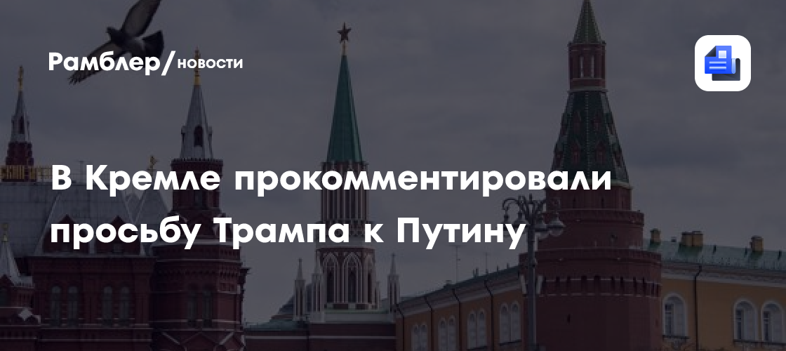 В Кремле прокомментировали просьбу Трампа к Путину Рамблерновости
