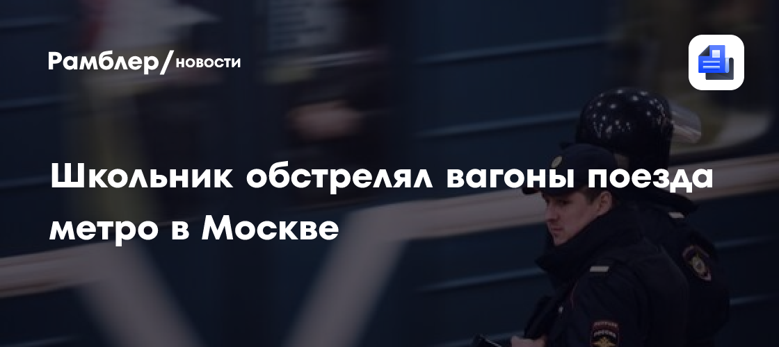 Школьник обстрелял вагоны поезда метро в Москве - Рамблер/новости