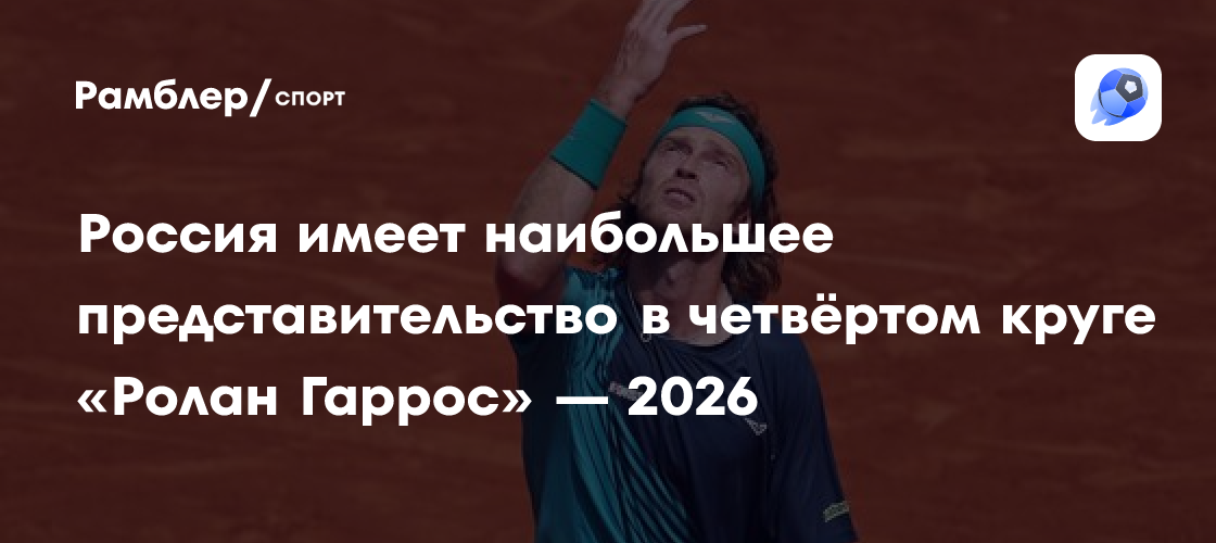 Россия имеет наибольшее представительство в четвёртом круге «Ролан ...